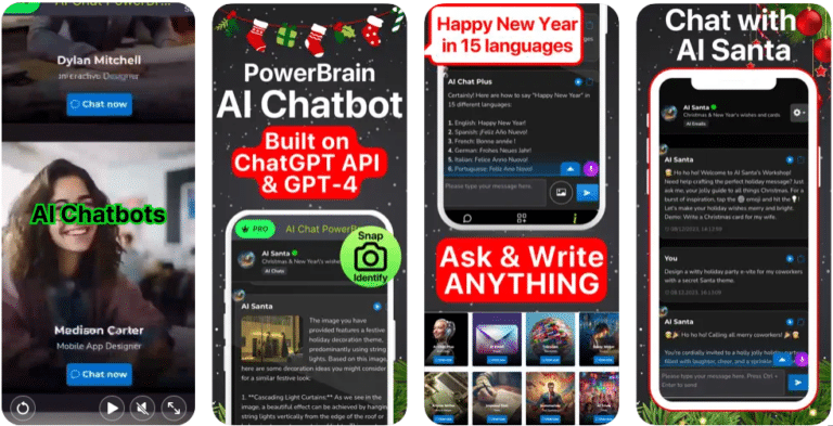 AI Chat & Chat AI App for iOS & Android Powered by Chat GPT - PowerBrain AI Assistant Powered by ...